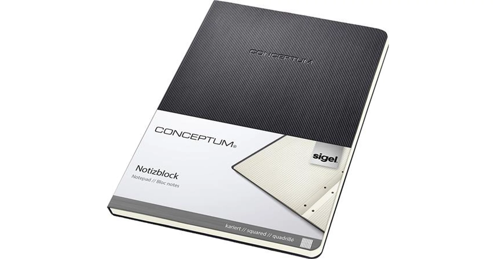 Füzet, exkluzív, A5, kockás, 60 lap, keményfedeles, SIGEL Conceptum ...