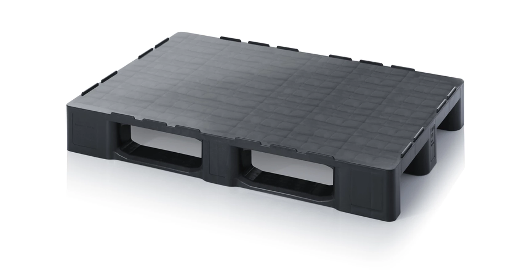 Műanyag raklap 80x120 R1208, zárt, fekete - Fiorex