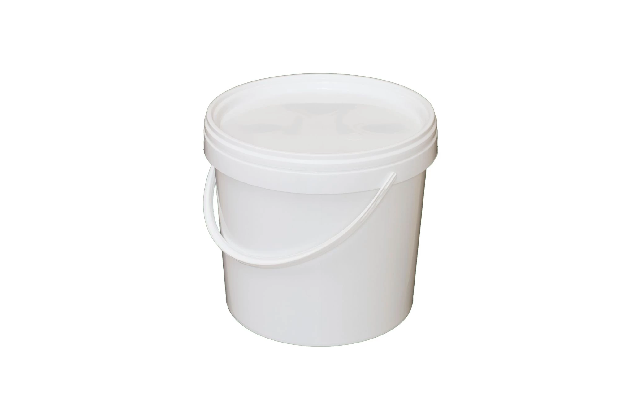 Műanyag kerek vödör, Fehér, 1 liter